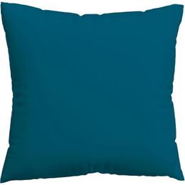 Schlafgut Kissenbezug &raquo;Premium Kissenbezug Knitted Jersey (1 St)&laquo; Ton-in-Ton Rei&szlig;verschluss, Bio-Baumwolle mit Elasthan, Uni, OEKO Tex blau Jersey, Obermaterial