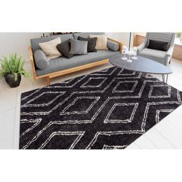 me gusta Teppich &raquo;Orlando 225&laquo; rechteckig 27 mm H&ouml;he Weicher Hochflorteppich, dezent gestaltet,Fu&szlig;bodenheizung geeignet grau Polyester B : 200cm 1 Stk