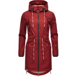 Marikoo Funktionsmantel Damen Gr&ouml;&szlig;e XL dunkelrot / schwarz / wei&szlig;