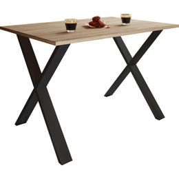 Vcm Premium Holz Esstisch H. 76 x B. 110 x T. 50 cm K&uuml;chentisch Speisetisch Tisch Xona X