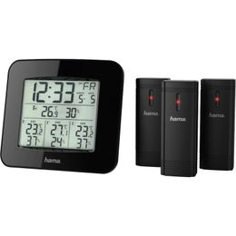 Hama Wetterstation &raquo;Wetterstation "EWS-Trio", mit drei Sensoren, Schwarz Mit 3 Sensoren&laquo; () schwarz Montagem&ouml;glichkeit an der Wand oder zum Aufstellen