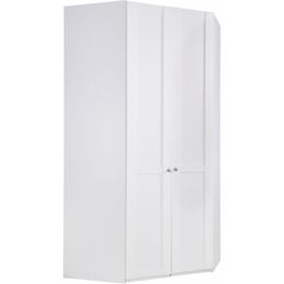 wimex Eckkleiderschrank &raquo;New York&laquo; inklusive LED Beleuchtung innen wei&szlig; B/H/T: 90cm x 208cm x 56cm, T&uuml;ren: 2 Stk.