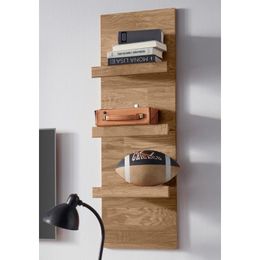 OTTO home Wandregal &raquo;Silkeborg&laquo; Breite 35 cm braun Holz teilmassiv B/H/T: 35cm x 110cm x 17cm, 3 Stk. offene F&auml;cher