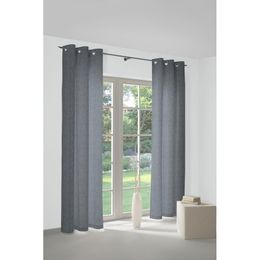 WIRTH Vorhang &raquo;Torbole&laquo; &Ouml;sen 1 Stk. tlg. blau Jacquard, Baumwolle, Polyester 225cm, &Ouml;sen, 132cm