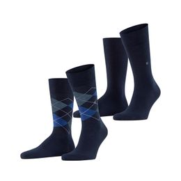 Burlington Herren Socken &raquo;Everyday Argyle Mix&laquo; 2 Paar, atmungsaktiv, Einheitsgr&ouml;&szlig;e 40-46, Argyle-Muster 40-46