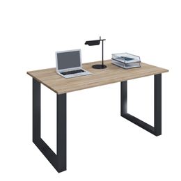 Vcm Holz Schreibtisch H. 76 x B. 110 x T. 50 cm Computertisch schlicht F&uuml;&szlig;e aus hochwertigem Metall Arbeitstisch B&uuml;rom&ouml;bel - Lona U