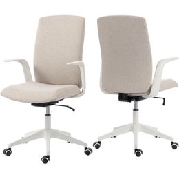 Duo Collection Drehstuhl &raquo;Floris&laquo; () 1 Stk.Weight Balance Mechanik - passt sich jedem K&ouml;rpergewicht an beige B/H/T: 60cm x 101cm x 60cm, 1 Stk., Webstoff