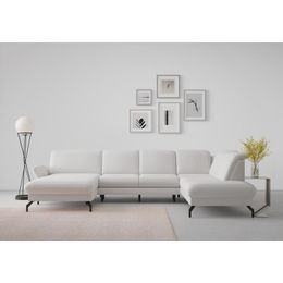 Sit & More sit&more Wohnlandschaft &raquo;Fashion U-Form&laquo; wahlweise mit Kopfteilverstellung, Vorziehsitz, motorisch, Metallf&uuml;&szlig;e silber B/H/T: 338cm x 84cm x 207cm, 