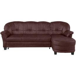Home Affaire Ecksofa &raquo;Camelita, Landhaus Sofa, 2 Varianten: Recamiere- oder Ottomane, L-Form&laquo; wahlweise mit Bettfunktion braun MELROSE /Struktur (100%