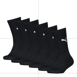 Puma Herren Puma Socken &raquo;Puma KIDS EASY RIDER 6P ECOM&laquo; 6 Paar, Sportsocken, Rippenb&uuml;ndchen, Logo schwarz 27-30