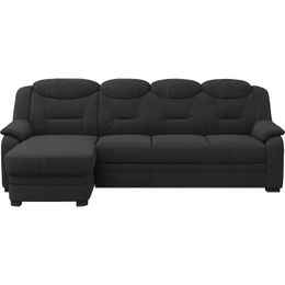 COTTA Ecksofa &raquo;Marcus L-Form&laquo; wahlweise mit Schlaffunktion schwarz 100% Polyester B/H/T: 262cm x 99cm x 162cm, Struktur soft, Recamiere links, Ohne 