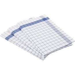 Ross Geschirrtuch &raquo;Exclusiv&laquo; Karofond, 50% Baumwolle, 50% Leinen, 50x70 cm blau 50% Baumwolle, 50% Leinen 3 Stk., 50 % Baumwolle 50 % Leinen