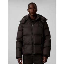 Calvin Klein Herren Steppjacke &raquo;NYLON DETACHABLE HOOD DOWN&laquo; mit Kapuze Regular fit mit Kapuze schwarz L