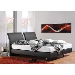 Home Affaire Boxspringbett &raquo;Polo&laquo; in 3 Matratzenarten, 3 Breiten und 4 Farben grau Matratzenbezug: Drell (60% Baumwolle, 40% Polyester) Kunstleder, 