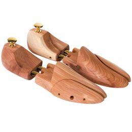 TecTake&reg; 1 Paar Schuhspanner, aus Zedernholz, Verhinderung von Gehfalten, gute Luftzirkulation, Messingknopf f&uuml;r einfaches Herausziehen