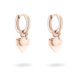 Liebeskind Berlin Damen Paar Creolen &raquo;Schmuck Edelstahl Layered Love&laquo; rosa Edelstahl