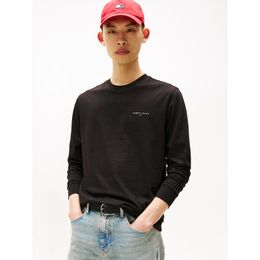 Tommy Jeans Herren Langarmshirt &raquo;TJM SLIM CHEST LINEAR LS TEE EXT&laquo; Mit Rundhalsausschnitt schwarz XL