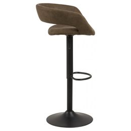 ACTONA GROUP Barhocker &raquo;Grace&laquo; (Set, 2 St) in Microfaser, H&ouml;henverstellbar, Armlehne braun B/H/T: 54,5cm x 104cm x 48,5cm, Luxus-Microfaser, Stoff 