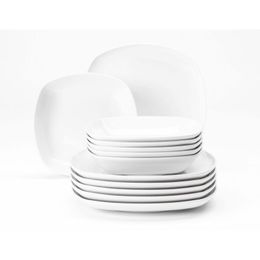Seltmann Weiden Tafelservice &raquo;Geschirr-Set Lido&laquo; Geschirr, Teller Set, Teller 12 Teile, f&uuml;r 6 Personen, Made in Germany wei&szlig; Porzellan 12 Stk.