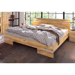 wimex Futonbett &raquo;Anna, Bett Made in Germany&laquo; mit chromfarbenen Details im Kopf-und Fu&szlig;teil, 3 Breiten zur Auswahl braun Liegefl&auml;che L&auml;nge B: 200cm x 140cm, 