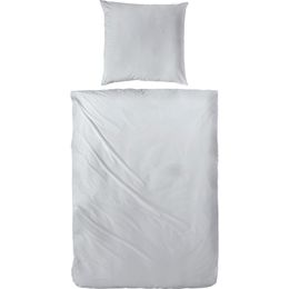 Primera Bettw&auml;sche &raquo;Uni Baumwolle&laquo; 2 Stk. im modernen Uni-Look grau Renforc&eacute;, Obermaterial: 100% Baumwolle B/L: 155cm x 220cm, 1 Stk., 1 Stk., Renforc&eacute;, B/L: 