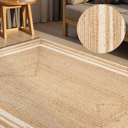 Hanse Home Teppich &raquo;Looma Juteteppich&laquo; rechteckig 7 mm H&ouml;he Handgewebt, Jute Naturteppich, Boho, Wohnzimmer, Schlafzimmer Jute B : 80cm 1 Stk., 7mm, L
