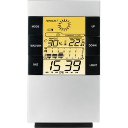Hama Wetterstation &raquo;LCD-Thermo-/Hygrometer "TH-200"&laquo; () silber Datum- und Wochentaganzeige, Alarmfunktion