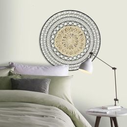 Art for the home Wandbild &raquo;Rotan Mandala Rund&laquo; Art 1 Stk. tlg. Metal Art ration Luxus Rattan Rotan Mandala 76 cm schwarz Metall B/H/T: 76cm x 76cm x 