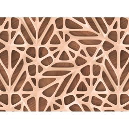 Livingwalls living walls Fototapete &raquo;Designwalls Organic Surface 2&laquo; glatt Vlies, Wand, Schr&auml;ge, Decke braun Vlies B/L: 3,5m x 2,55m
