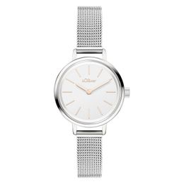 s.Oliver Damen s.Oliver Quarzuhr &raquo;Petite Time&laquo; Armbanduhr, Damenuhr, Edelstahlarmband, analog silber Einheitsgr&ouml;&szlig;e
