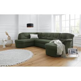 DOMO collection Wohnlandschaft &raquo;SARAFINA 295x83x180 cm, auch mit Federkern f&uuml;r mehr Sitzkomfort!&laquo; whlw. mit Bettfunktion, elegantes Design, U-Form 