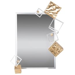 Gilde Wandspiegel &raquo;Spiegel Cubes silberfarben&laquo; glasspiegel B/H/T: 64cm x 84,5cm x 9cm,matt