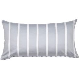 Janine Kissenbezug &raquo;modernclassic 39028-28&laquo; mit Rei&szlig;verschluss grau Mako-Satin, Obermaterial: 100% Baumwolle B/L: 40cm x 80cm, 1 Stk., Mako-Satin