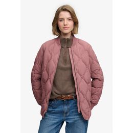 Superdry Damen Steppjacke &raquo;SHORT ONION QUILT LINER JKT&laquo; mit Rei&szlig;verschluss, aus Nylon, Relaxed Fit, unifarbene Optik rosa L
