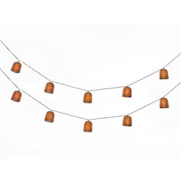 Luxform LED-Lichterkette &raquo; Solar Rattan&laquo; 1 Stk.-flammig LED-Lichterkette, Solarenergie, warmwei&szlig;, IP44 gold Flammen 1 Stk., Gesamtl&auml;nge 3,8m