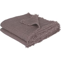 ZOEPPRITZ1828 Wohndecke &raquo;Honeybee&laquo; Leinenplaid im Waffelpique braun Leinen B/L: 130cm x 180cm