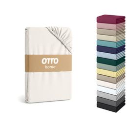 OTTO home Spannbettlaken &raquo;Cremona, Basic & Premium Qualit&auml;t mit Elasthan&laquo; Bettlaken f&uuml;r Matratzen von 20-25 cm H&ouml;he, 96% Baumwolle & 4% Elasthan wei&szlig; 