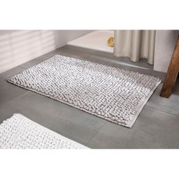 Kleine Wolke Badematte &raquo;Brava, Badvorleger, Badezimmer Teppich&laquo; H&ouml;he 15 mm beidseitig nutzbar fu&szlig;bodenheizungsgeeignet Badteppich, Uni Farben, dicke Schlaufen, 