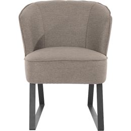 exxpo - sofa fashion Sessel &raquo;Americano, Loungesessel&laquo; mit Keder und Metallf&uuml;&szlig;en, Bezug in verschiedenen Qualit&auml;ten, 1 Stck. bunt Webstoff, B/H/T: 66cm