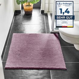 ANDIAMO Badematte &raquo;Arezzo, Badvorleger, Badezimmer Teppich, Duschvorleger&laquo; H&ouml;he 16 mm rutschhemmend beschichtet fu&szlig;bodenheizungsgeeignet schnell trocknend Uni