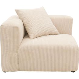 Home Affaire Sofa-Eckelement &raquo;Gerrid&laquo; Cord-Bezug, Modul-Eckelement, auch einzeln stellbar beige 100% Polyester Cord,mit Kissen