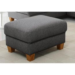 OTTO home Hocker &raquo;Borkum; B: 75cm, Federkern-Polsterung, vielseitig nutzbar&laquo; mit Federkern grau Struktur (100% Polyester);Luxus-Microfaser ALTARA 