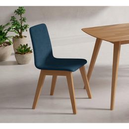 Home Affaire Stuhl &raquo;Sandy&laquo; () 2 Stk.mit verschiedenen Stuhlbeinfarben und Farbvarianten, Sitzh&ouml;he 47 cm blau Polyester B/H/T: 47cm x 88cm x 56cm, 2 