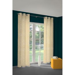 WIRTH Vorhang &raquo;Dangard&laquo; &Ouml;sen 1 Stk. tlg. gold Polyacryl, Polyester 145cm, &Ouml;sen, 135cm