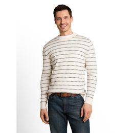 Tom Tailor Herren Tom Tailor Strickpullover mit Streifen wei&szlig; L