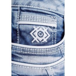 Cipo & Baxx Cipo & Baxx Herren Jeansbermudas in Denim und mit markanten Taschen blau 30, N-Gr