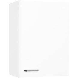 KOCHSTATION H&auml;ngeschrank &raquo;KS-Paula&laquo; 50 cm breit, 70 cm hoch, mit 1 T&uuml;r, 2 Einlegeb&ouml;den wei&szlig;, B/H/T: 50cm x 70,4cm x 34,9cm, T&uuml;ren: 1 Stk.