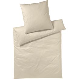 Yes For Bed Bettw&auml;sche &raquo;Pure & Simple Uni in Gr. 135x200, 155x220 oder 200x200 cm&laquo; 2 Stk. Bettw&auml;sche aus Baumwolle, zeitlose Bettw&auml;sche mit seidigem 