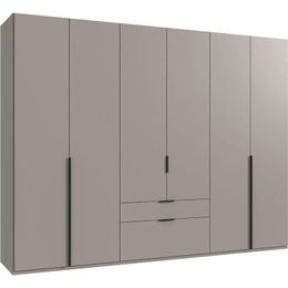 wimex Dreht&uuml;renschrank &raquo;Mugano&laquo; mit langen oder kurzen Griffen aus Metall, in vielen Breiten, 208 oder 236 cm hoch, Made in Germany Holzwerkstoff Saharagrau