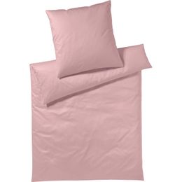 Yes For Bed Bettw&auml;sche &raquo;Pure & Simple Uni in Gr. 135x200, 155x220 oder 200x200 cm&laquo; 2 Stk. Bettw&auml;sche aus Baumwolle, zeitlose Bettw&auml;sche mit seidigem 